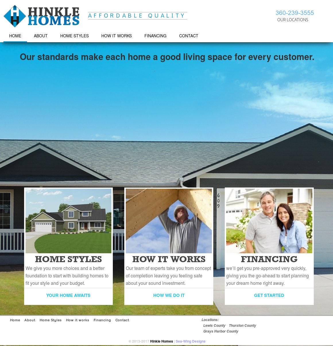 Website relaunch for Hinkle Homes | Sea-Wing Designs